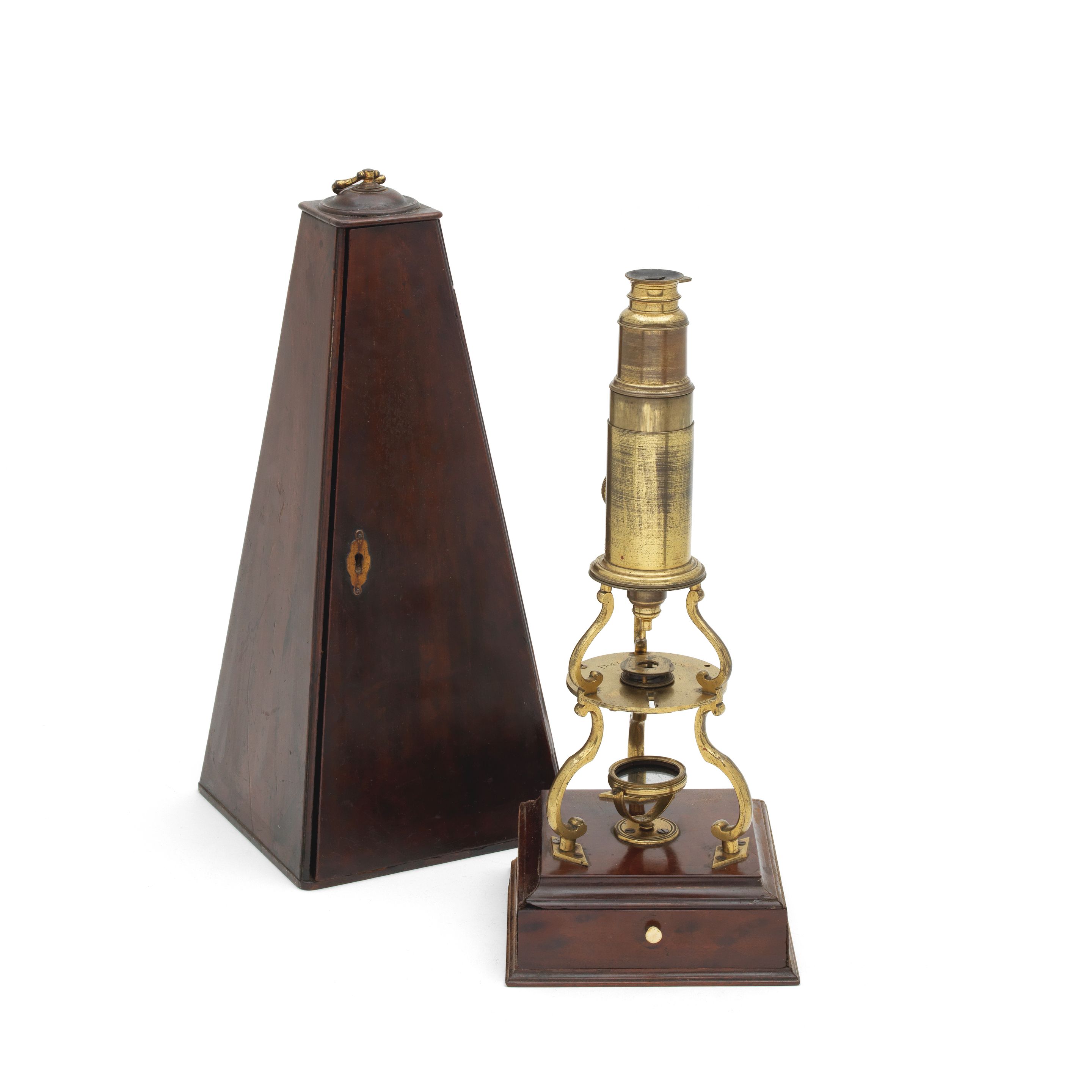 Bonhams : A Dollond Culpeper-type Compound Monocular Microscope, English, Early 19th century,