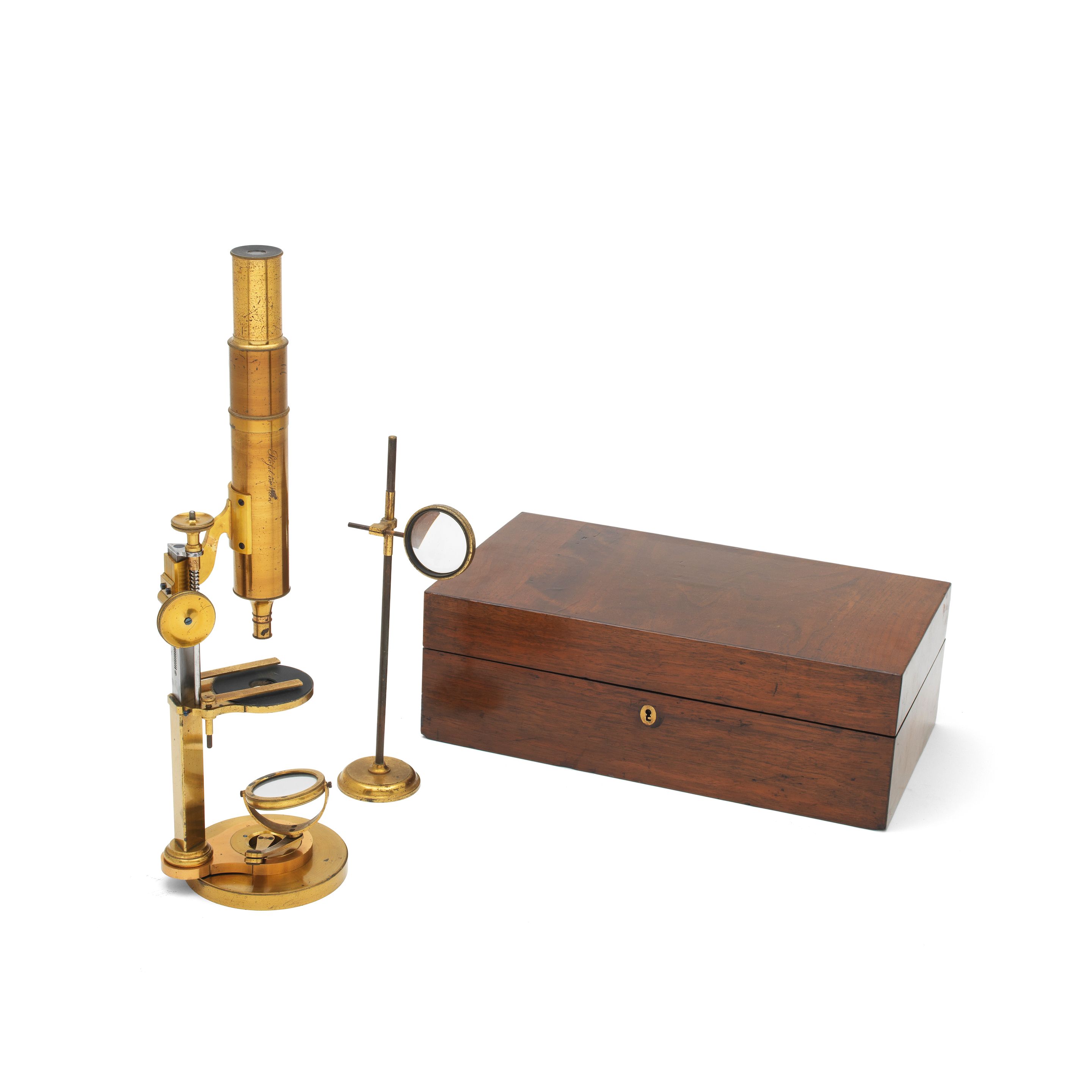 Bonhams : A Simon Plossl Compound Monocular Microscope, Austrian, Mid ...