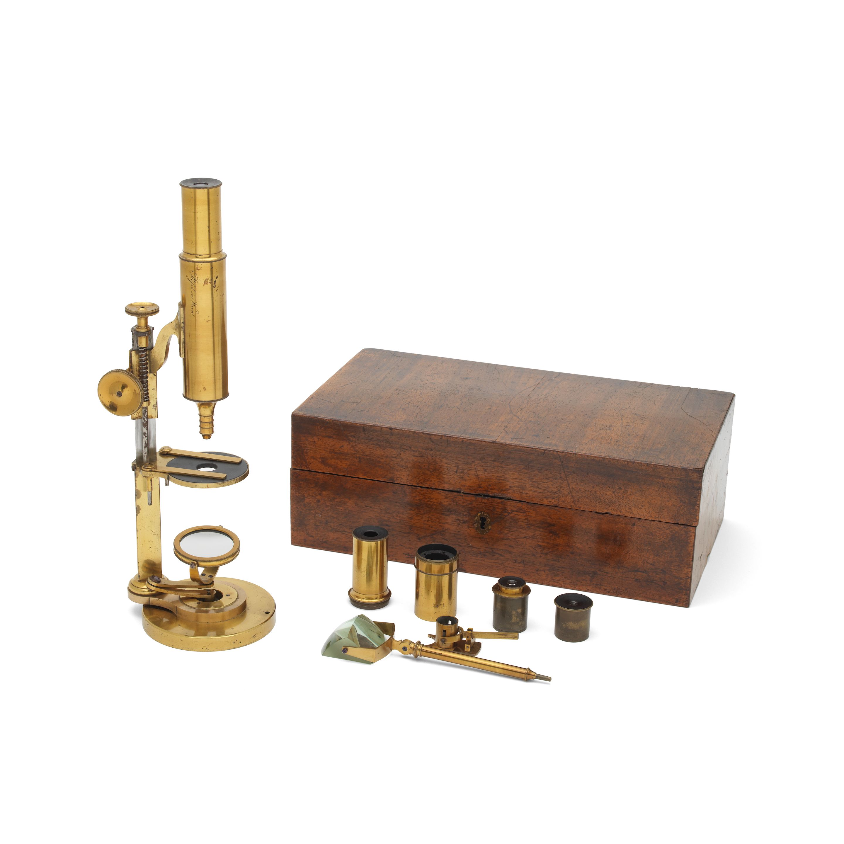 Bonhams : A Simon Plossl Compound Monocular Microscope, Austrian, Mid ...