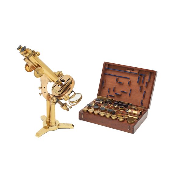 Bonhams : A Large R. & J. Beck Compound Binocular Microscope, English ...