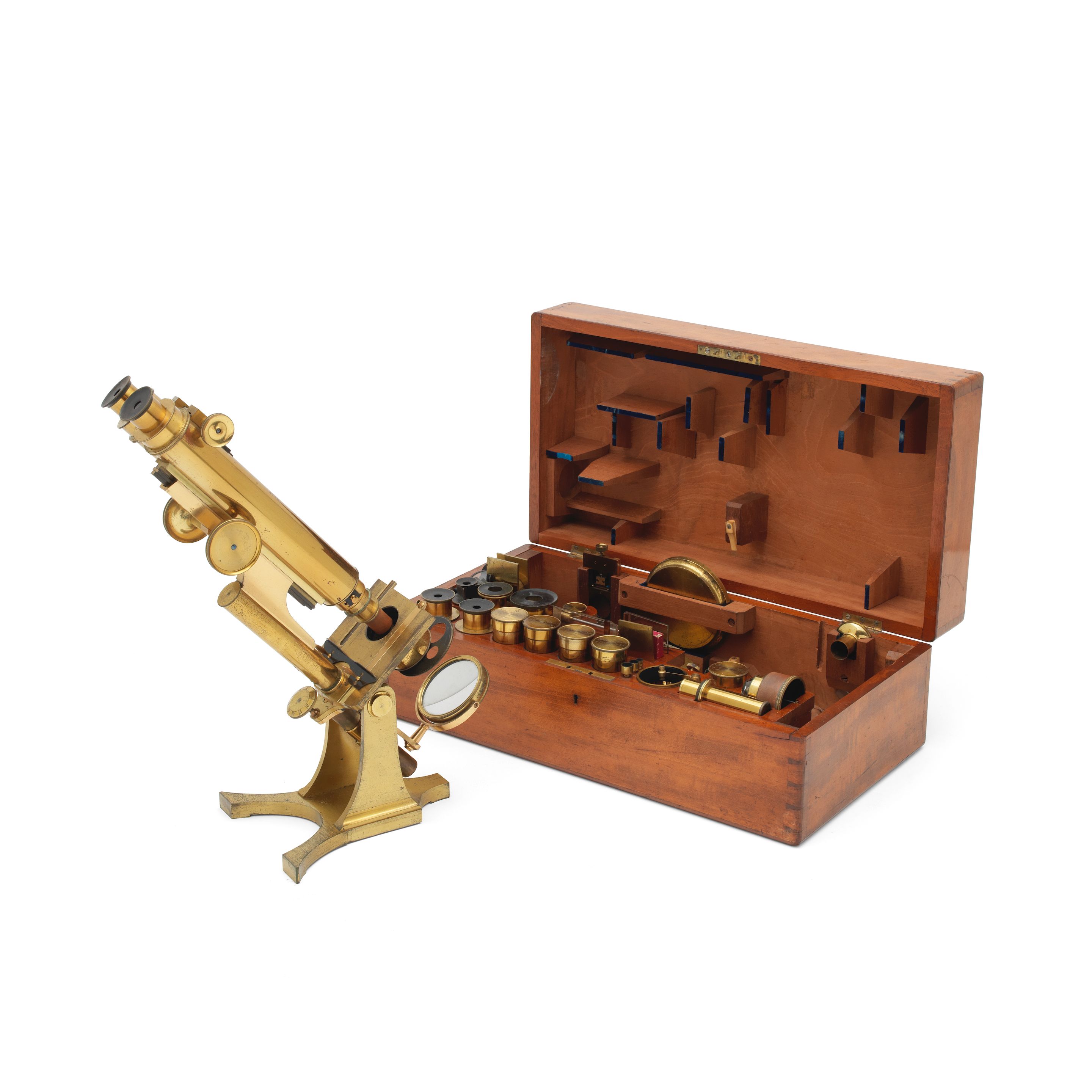 Bonhams : A Smith & Beck Brass Compound Binocular Microscope English ...