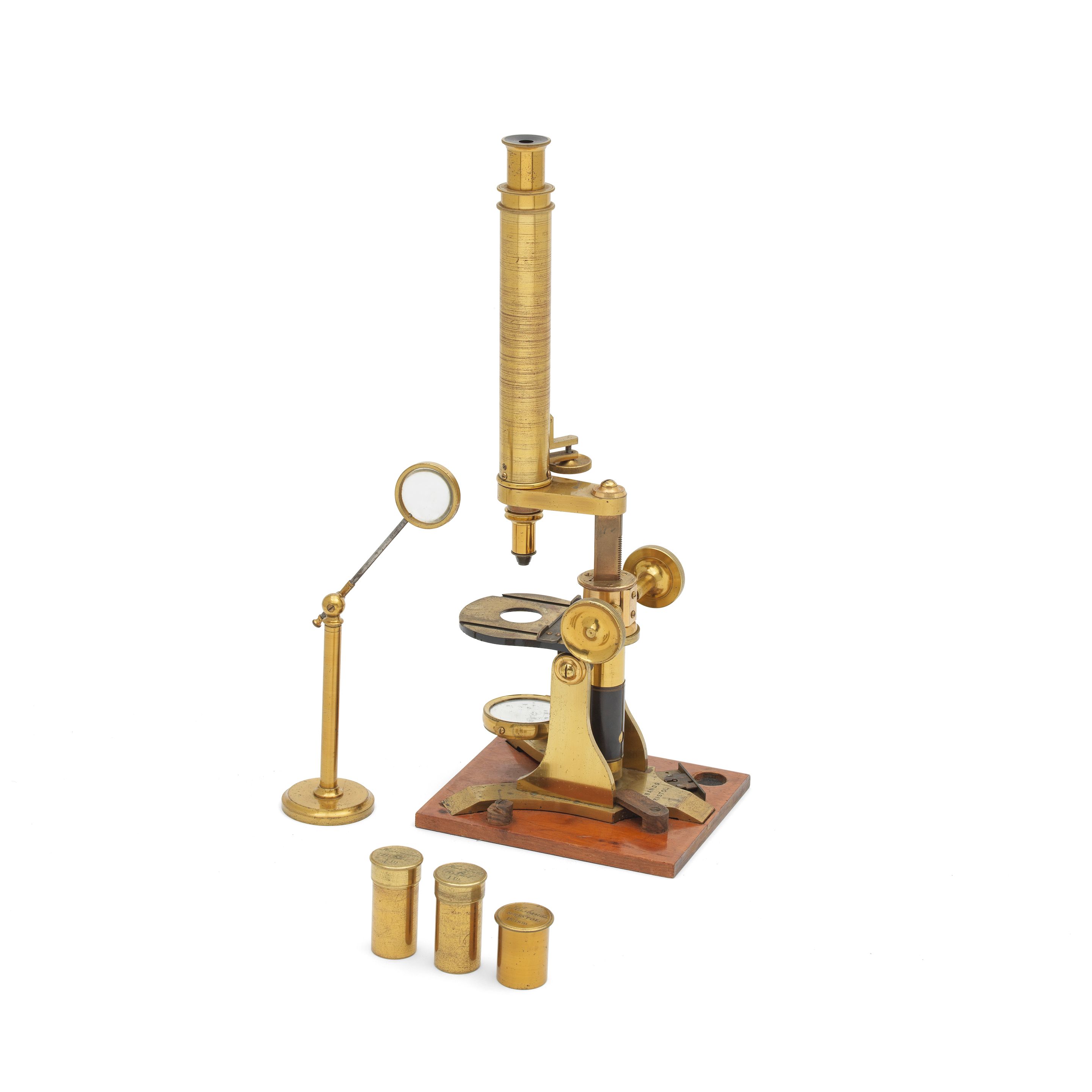Bonhams : A Husbands Brass Compound Monocular Microscope English, late ...