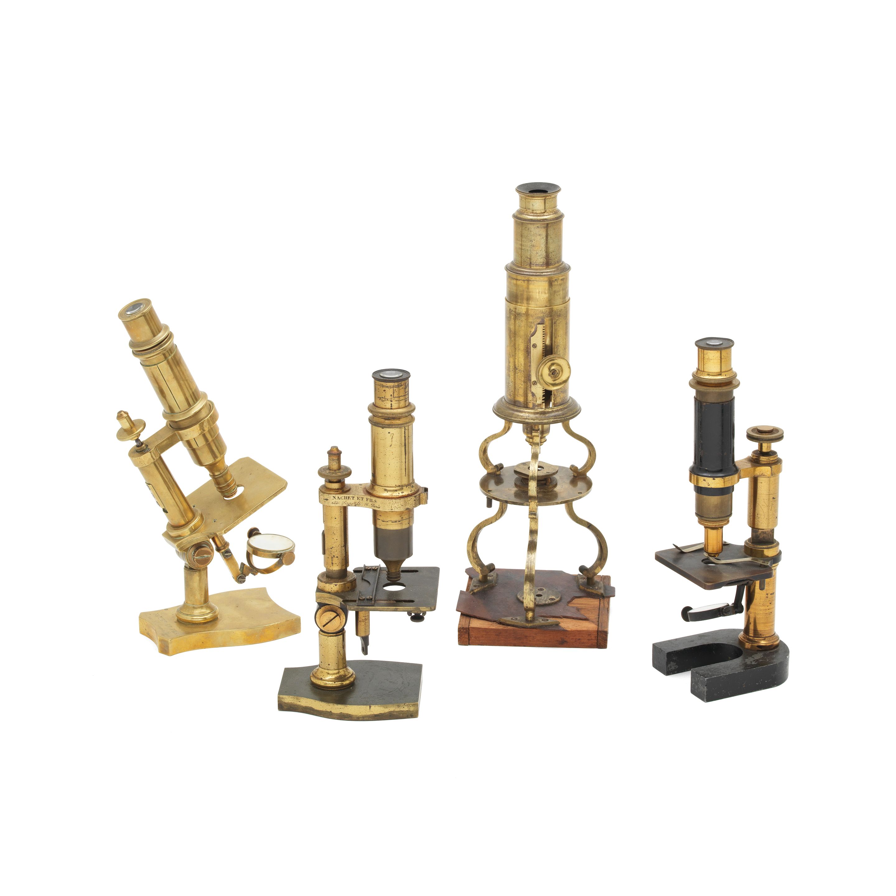 Bonhams : Four Compound Monocular Microscopes, 19th century, (4)