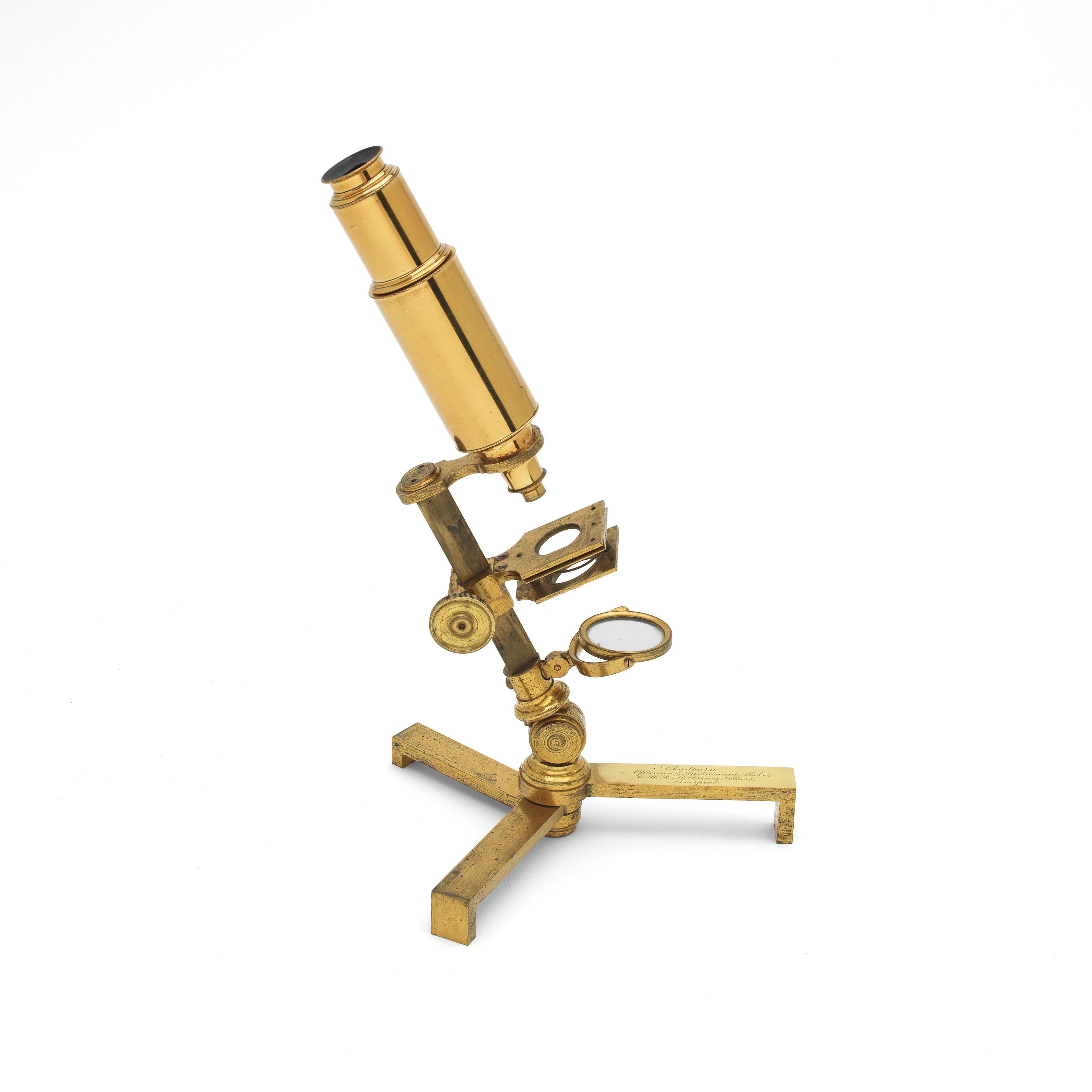 Bonhams : A Chadburn Compound Monocular Microscope, English, Mid 19th ...