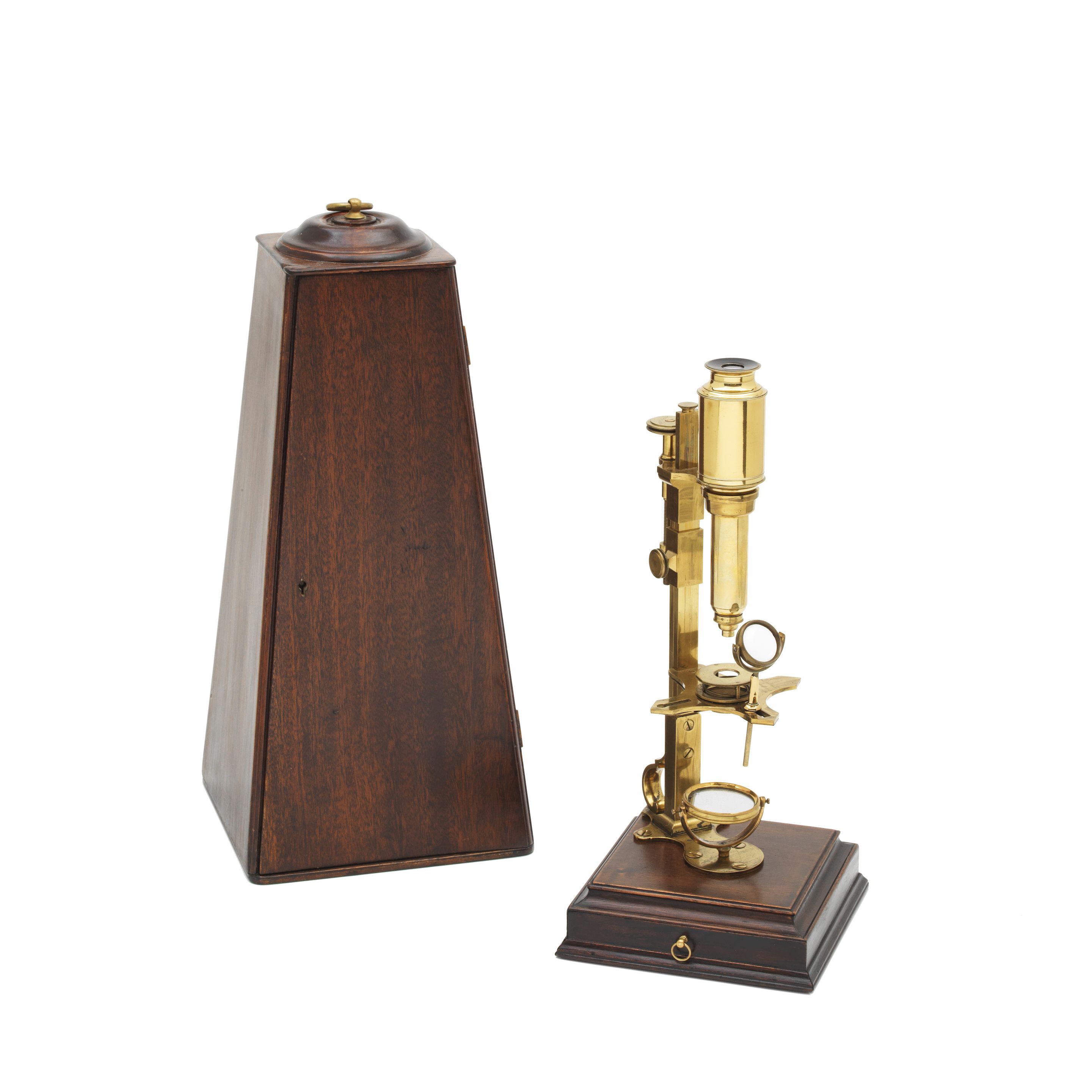 Bonhams : A Cuff-type Compound Monocular Microscope, English, Early ...
