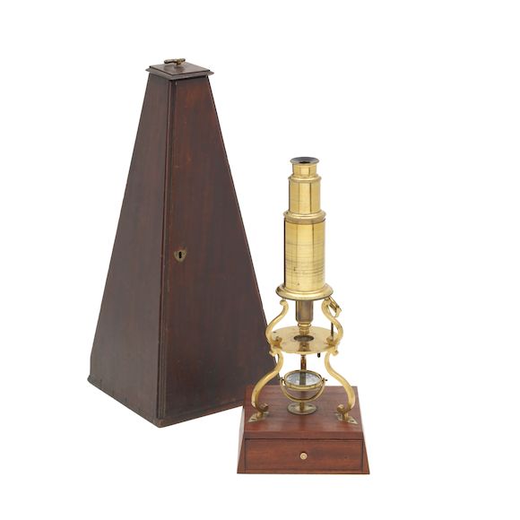 Bonhams : A W. & T. Gilbert Culpeper-type Compound Monocular Microscope, English, circa 1820,
