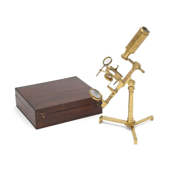 Bonhams : A W & S Jones "Most Improved" simple and compound microscope ...