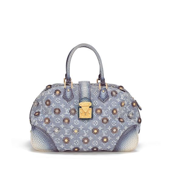 Bonhams : Blue Denim Polka Dot Panema Bowly Bag, Louis Vuitton, c. 2007 ...