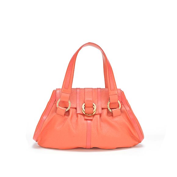 Bonhams : Coral Pink Grebel Handbag Bvlgari,