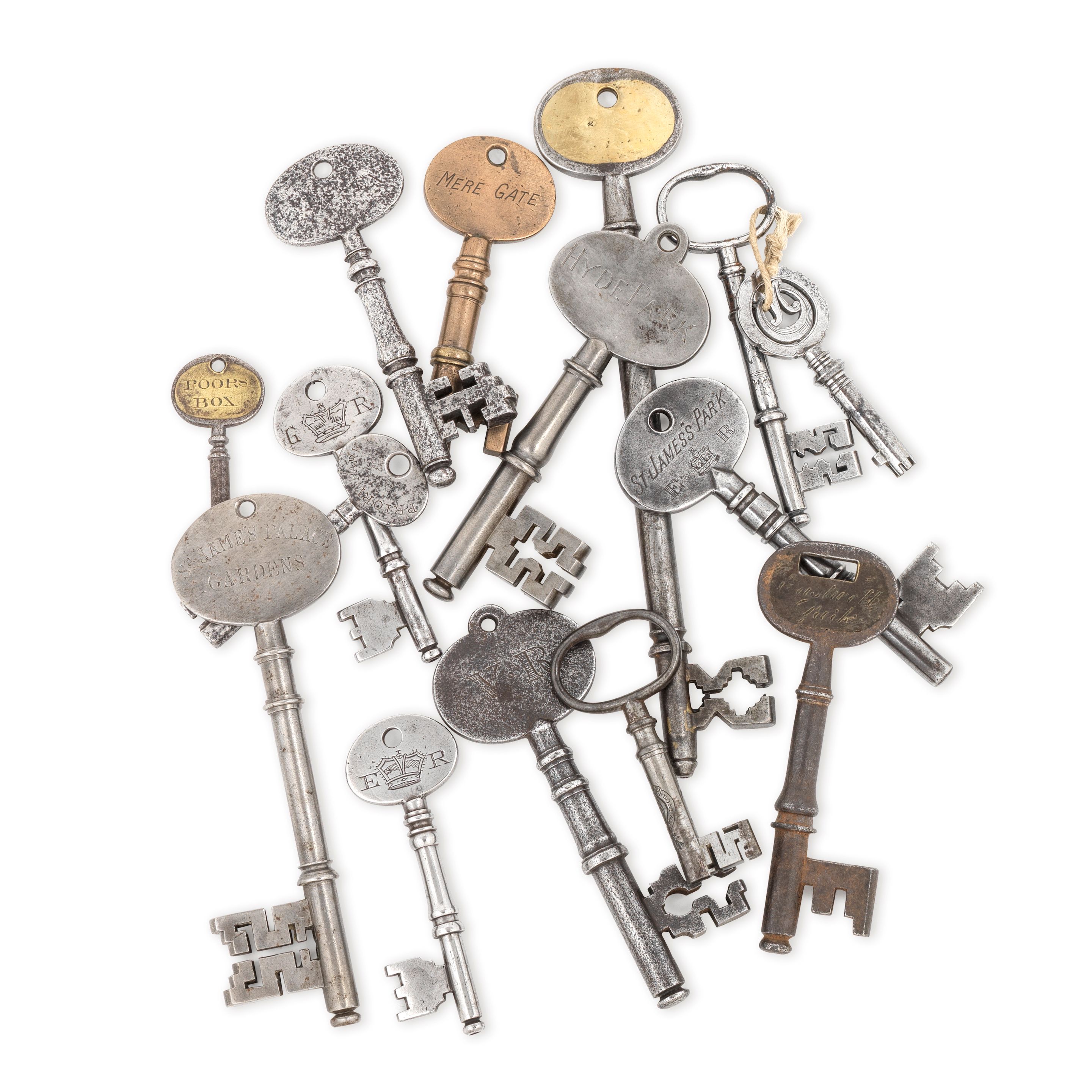 Bonhams : A group of fifteen various keys 18th/19th century, including ...