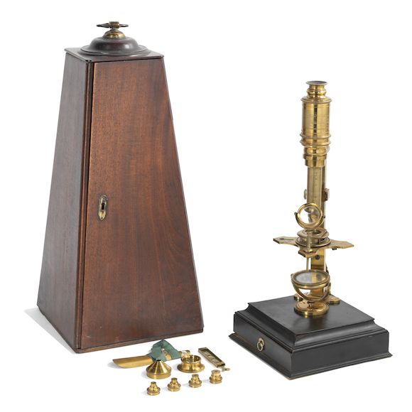 Bonhams : A Cuff-type Compound Monocular Microscope, English, third ...