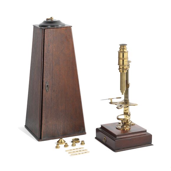 Bonhams : A Cuff-type Compound Monocular Microscope, English, Early 19th century,