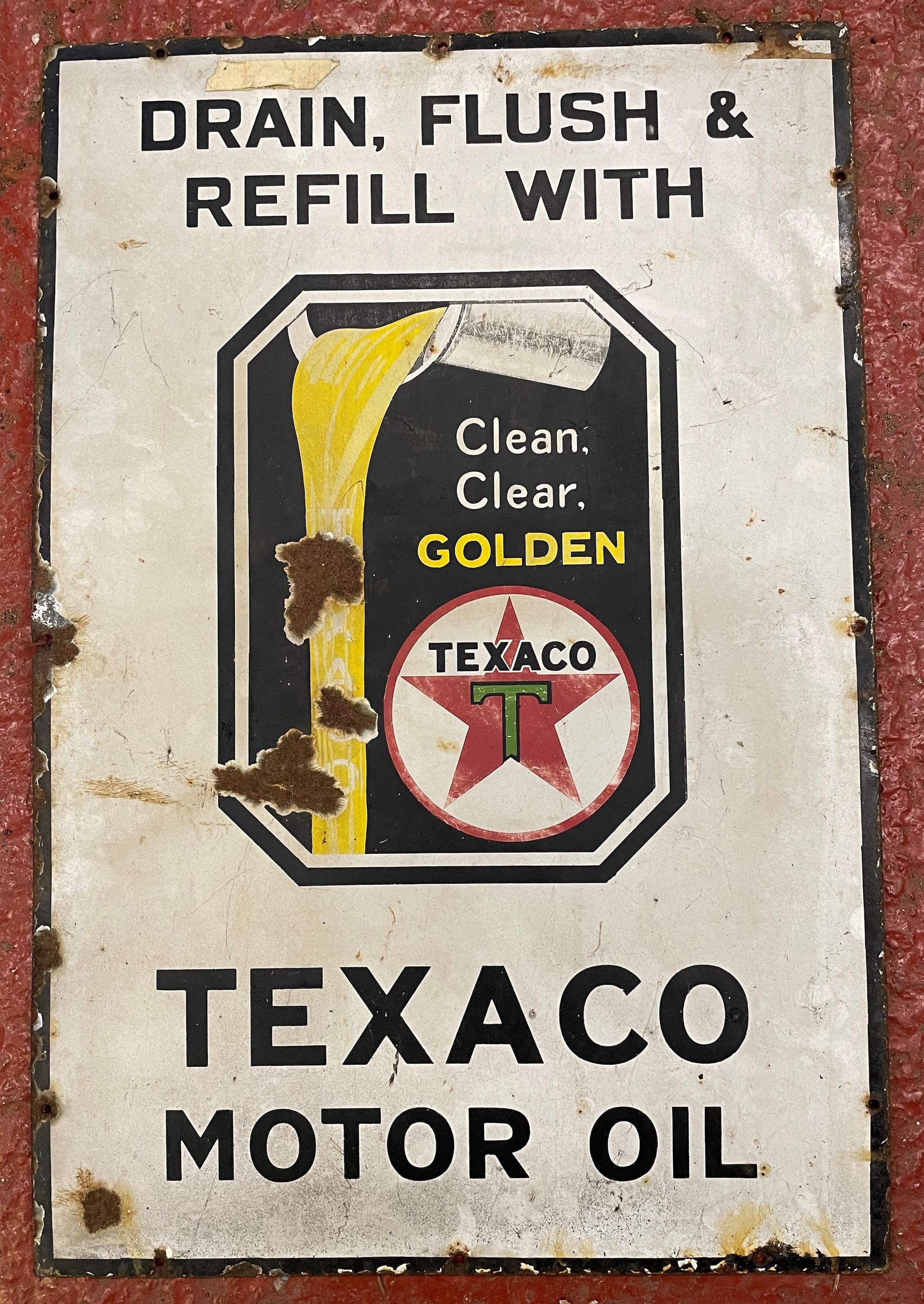 Bonhams Cars : A Texaco motor oil "Drain, Flush and Refill with ...