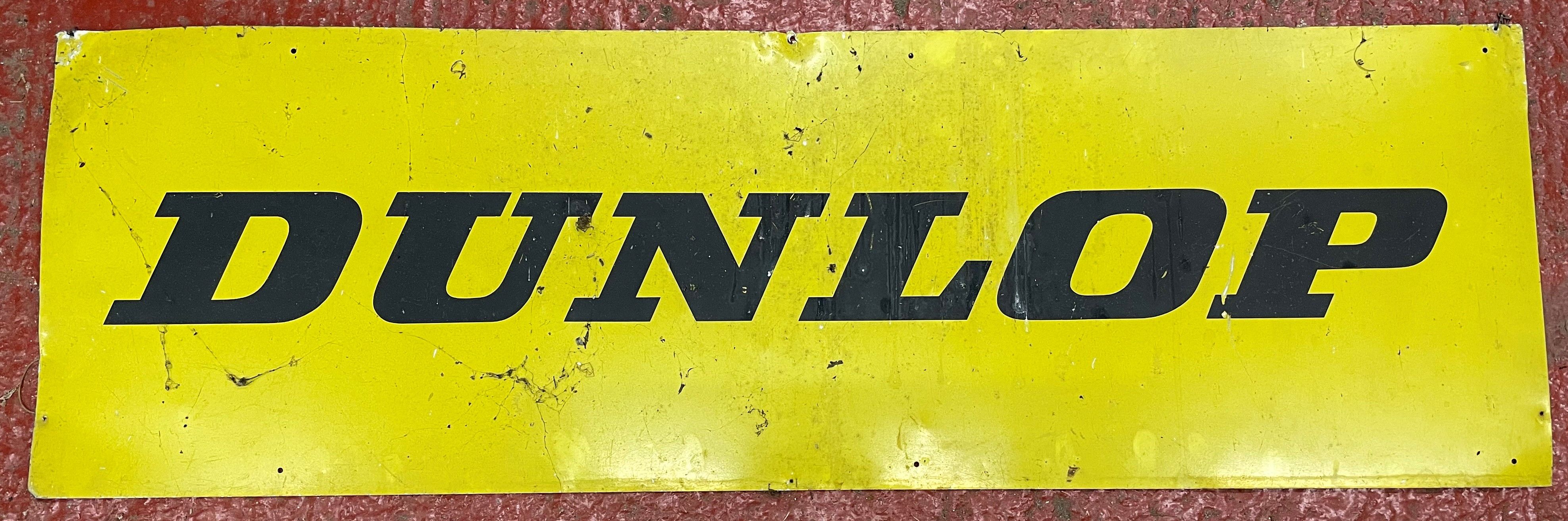 Bonhams Cars : Printed tin Dunlop sign, ((2))
