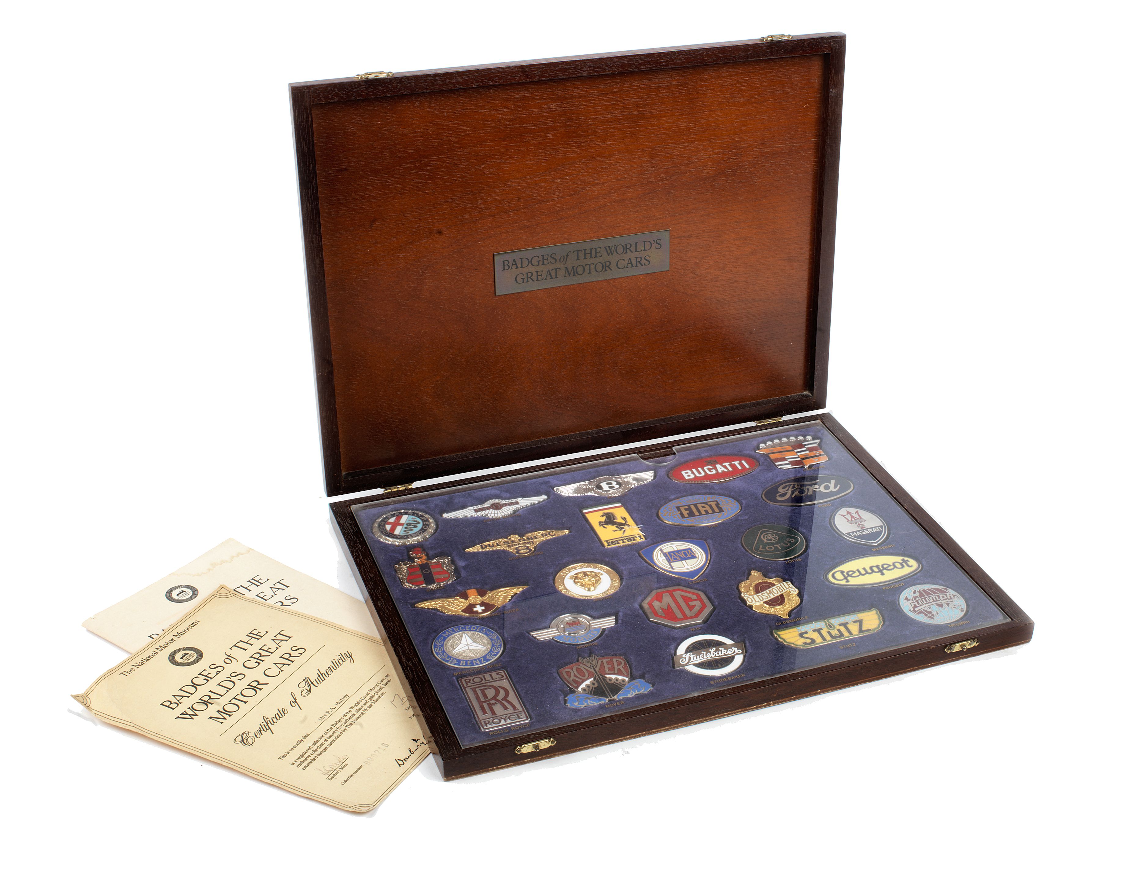Bonhams Cars : A cased set of 'Badges of the World's Greatest Motor ...
