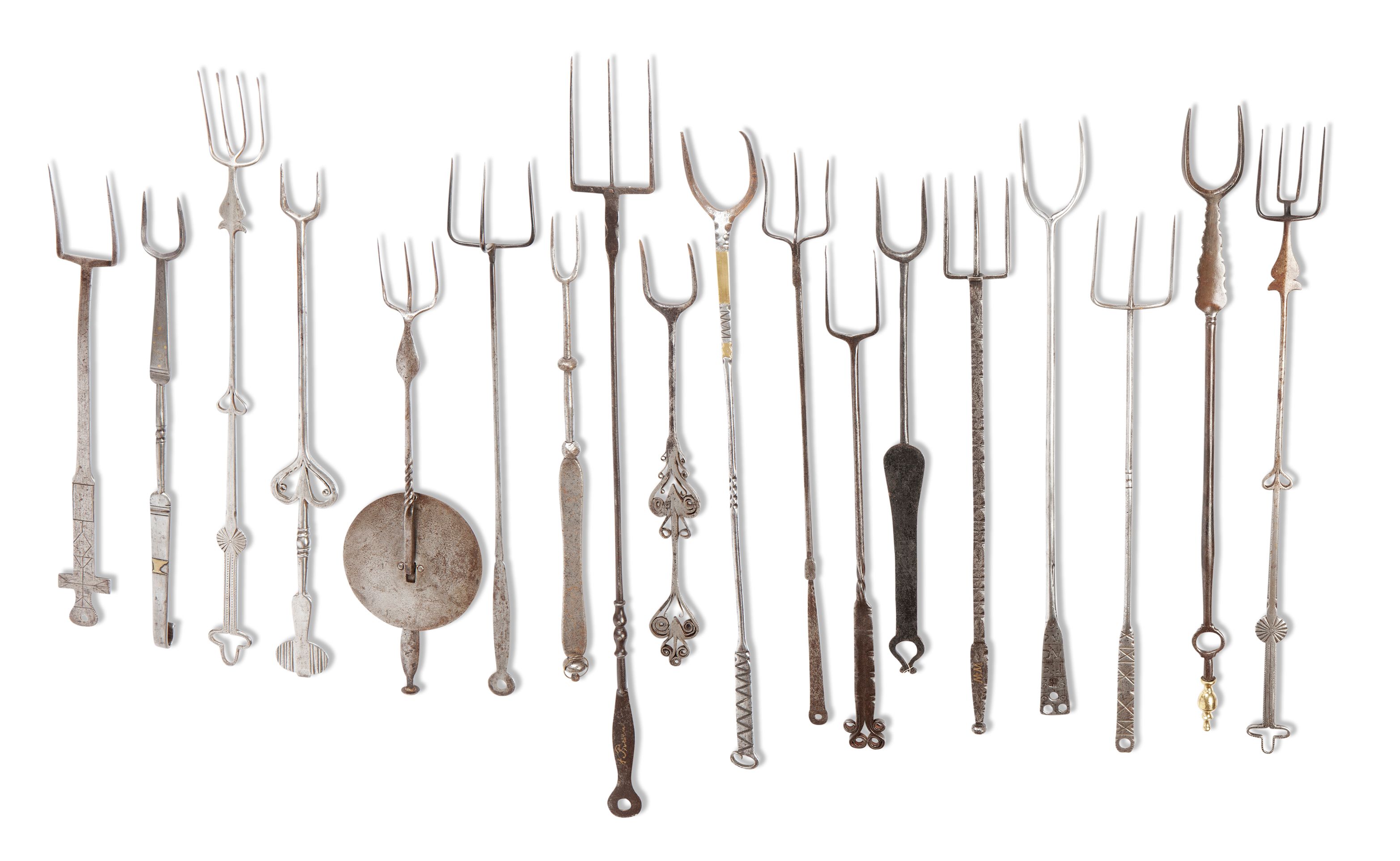 Bonhams : A collection of eighteen steel toasting forks 18th and 19th ...