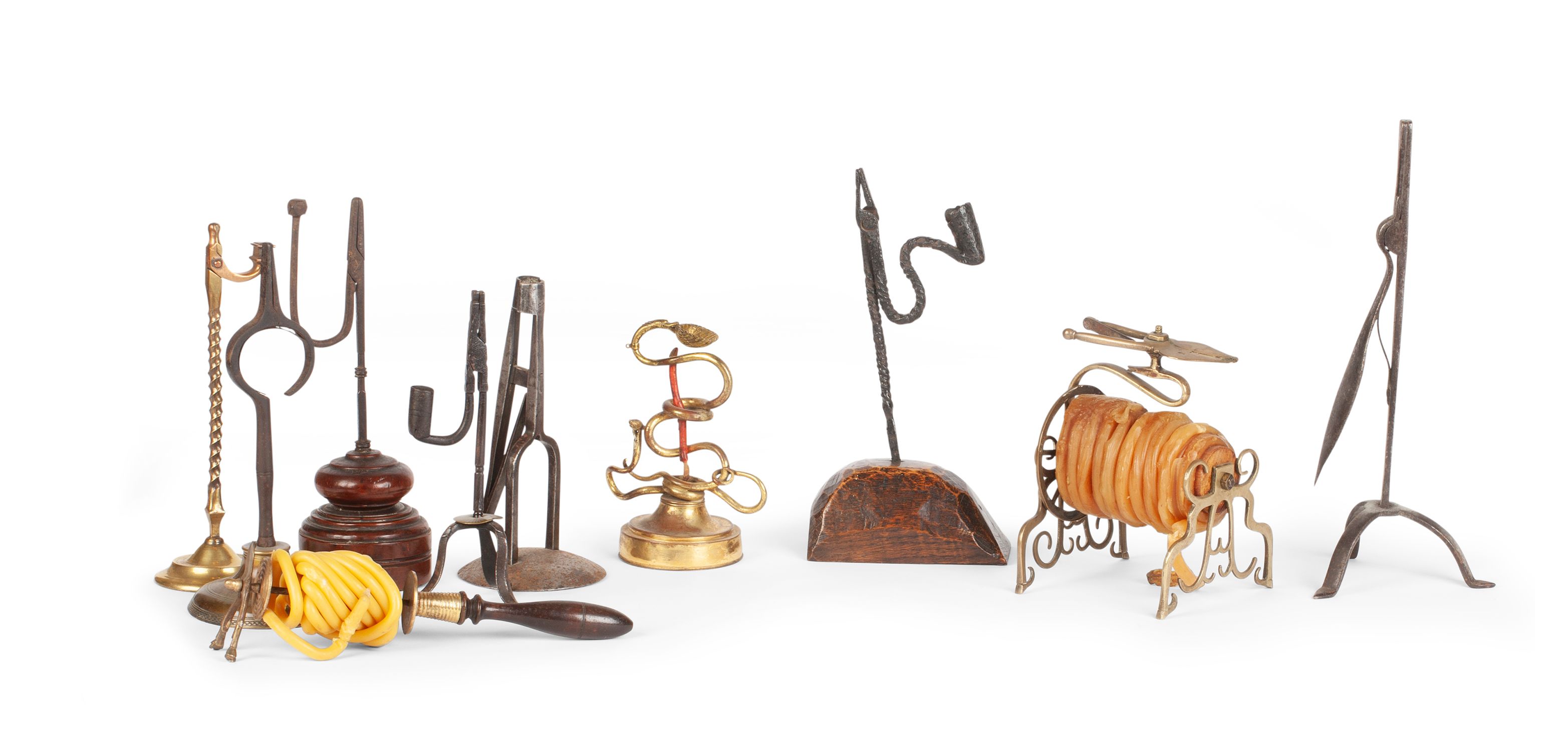 Bonhams : A collection of rushlight holders 18th/19th century (10)