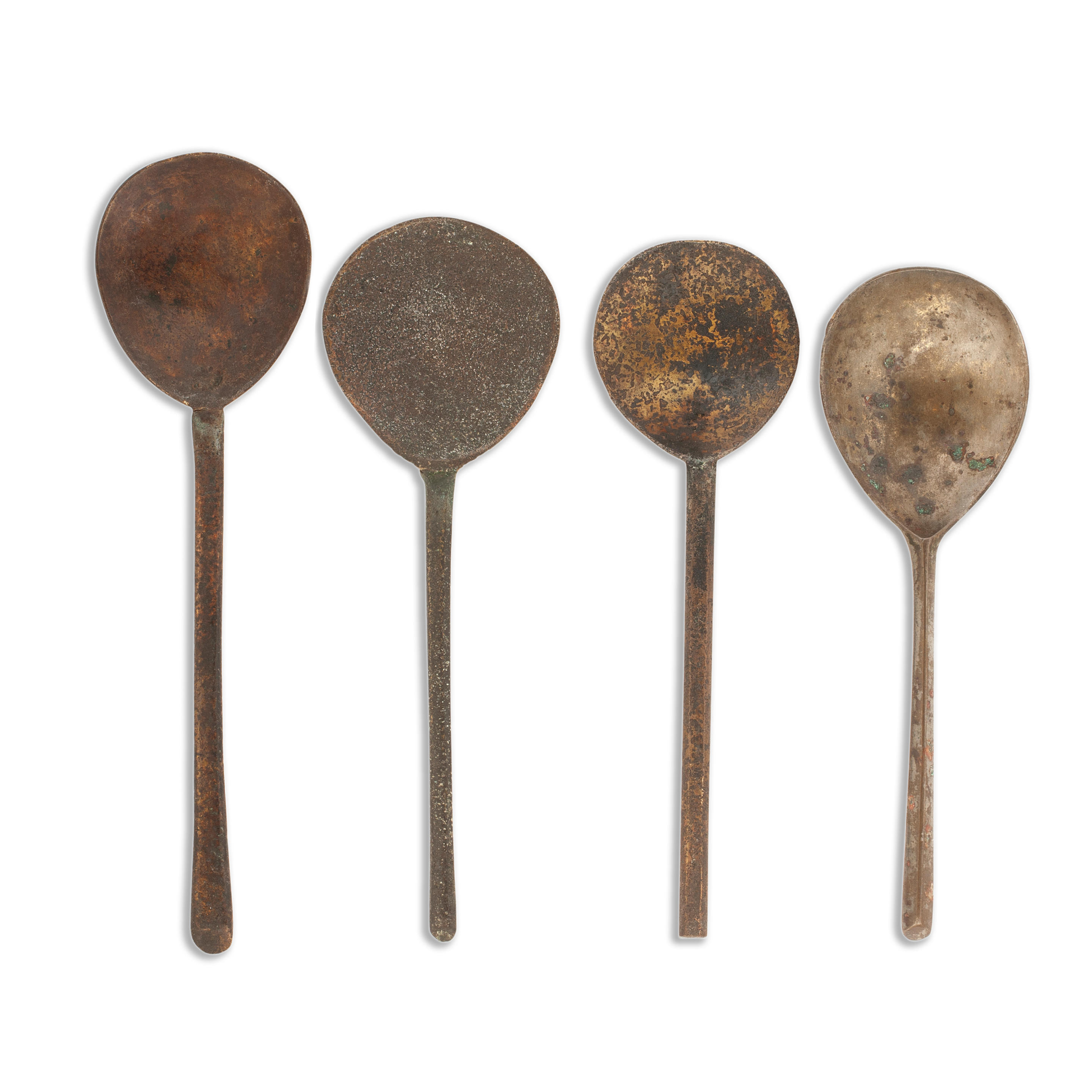 Bonhams Four Latten Spoons 17th Century 4