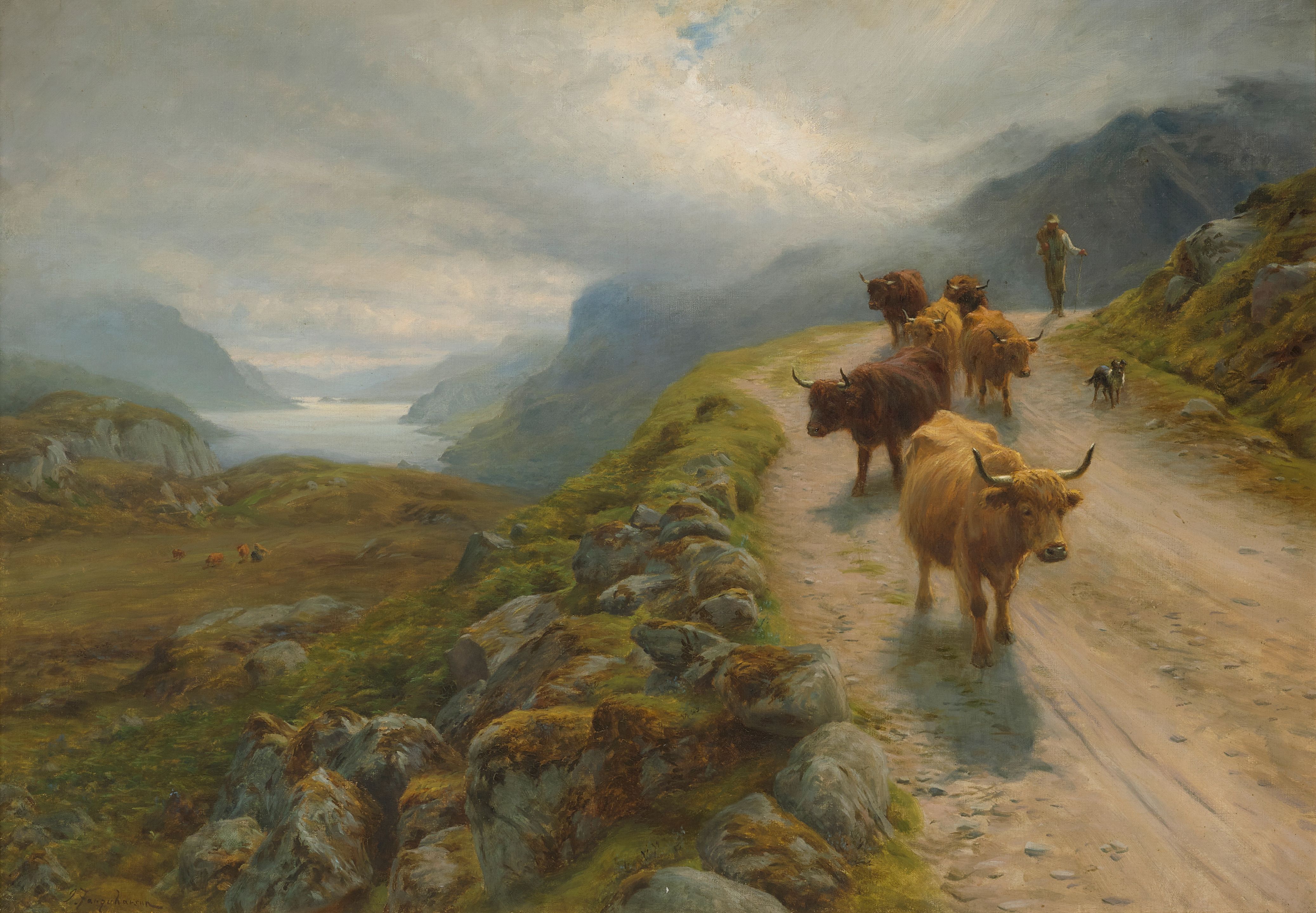 Bonhams : Joseph Farquharson RA (British, 1846-1935) To Valley Pastures ...