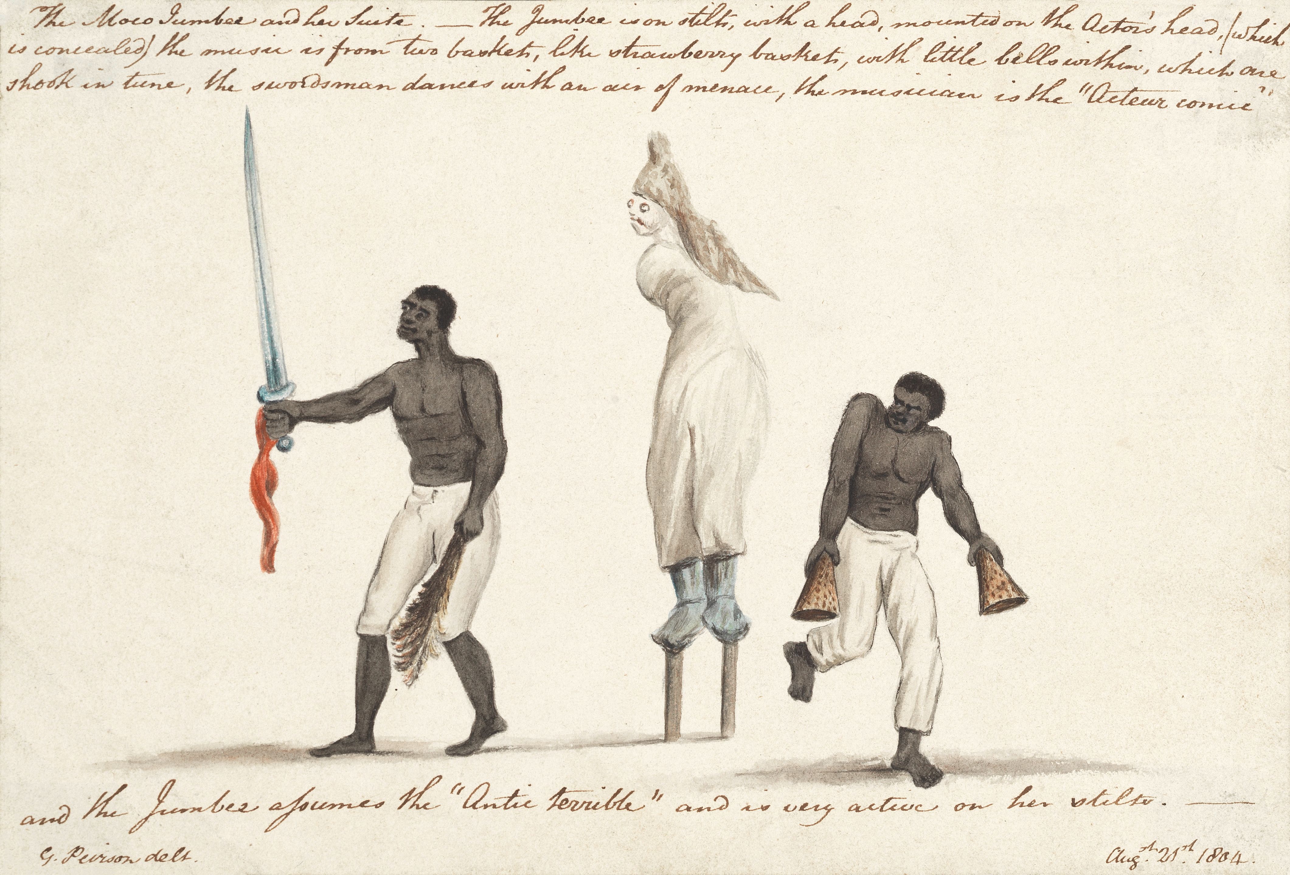 Bonhams : G. Perison (British, 18th/19th century) A Moko Jumbie ...