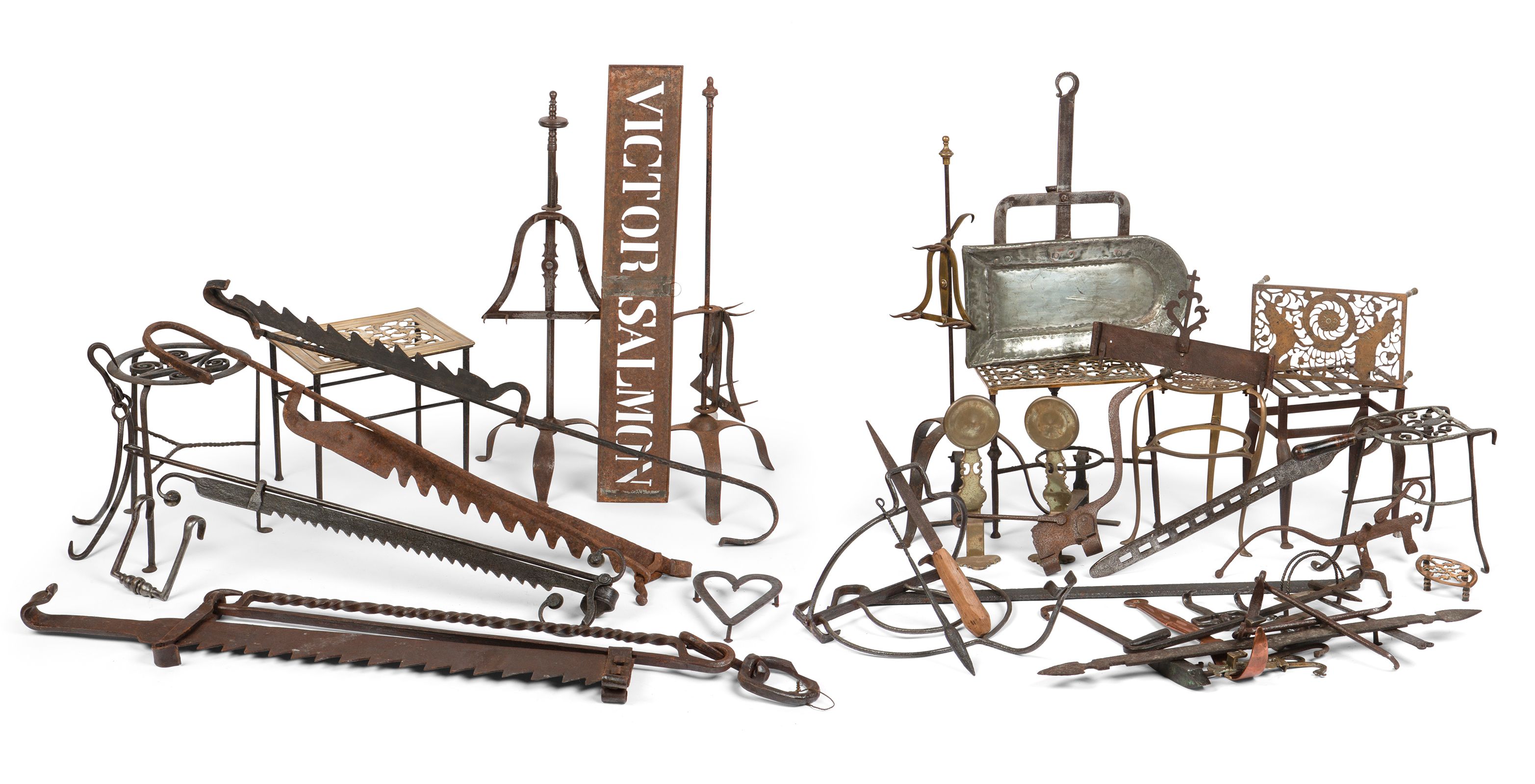 Bonhams : A large group of kitchen range utensils 17th century and later