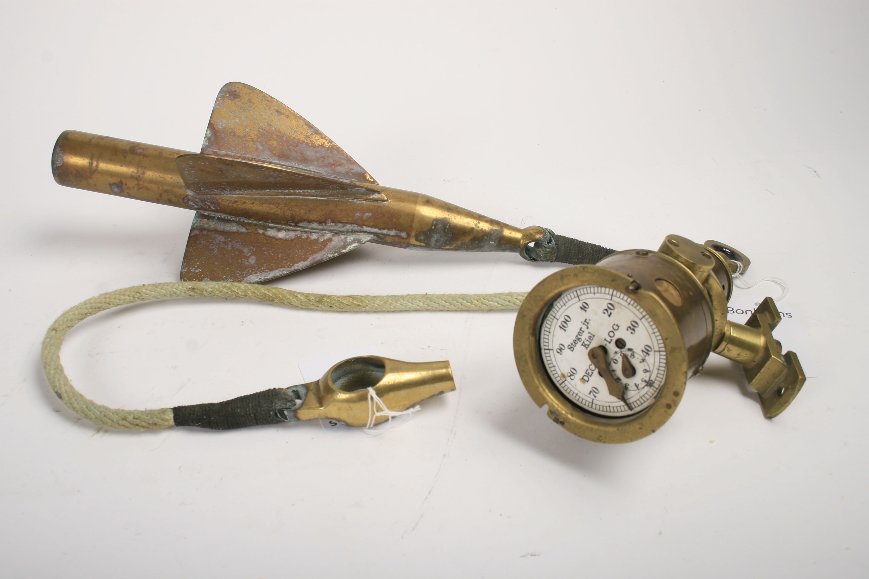 Bonhams Cars : A Deck-Log instrument with ship's log, ((2))