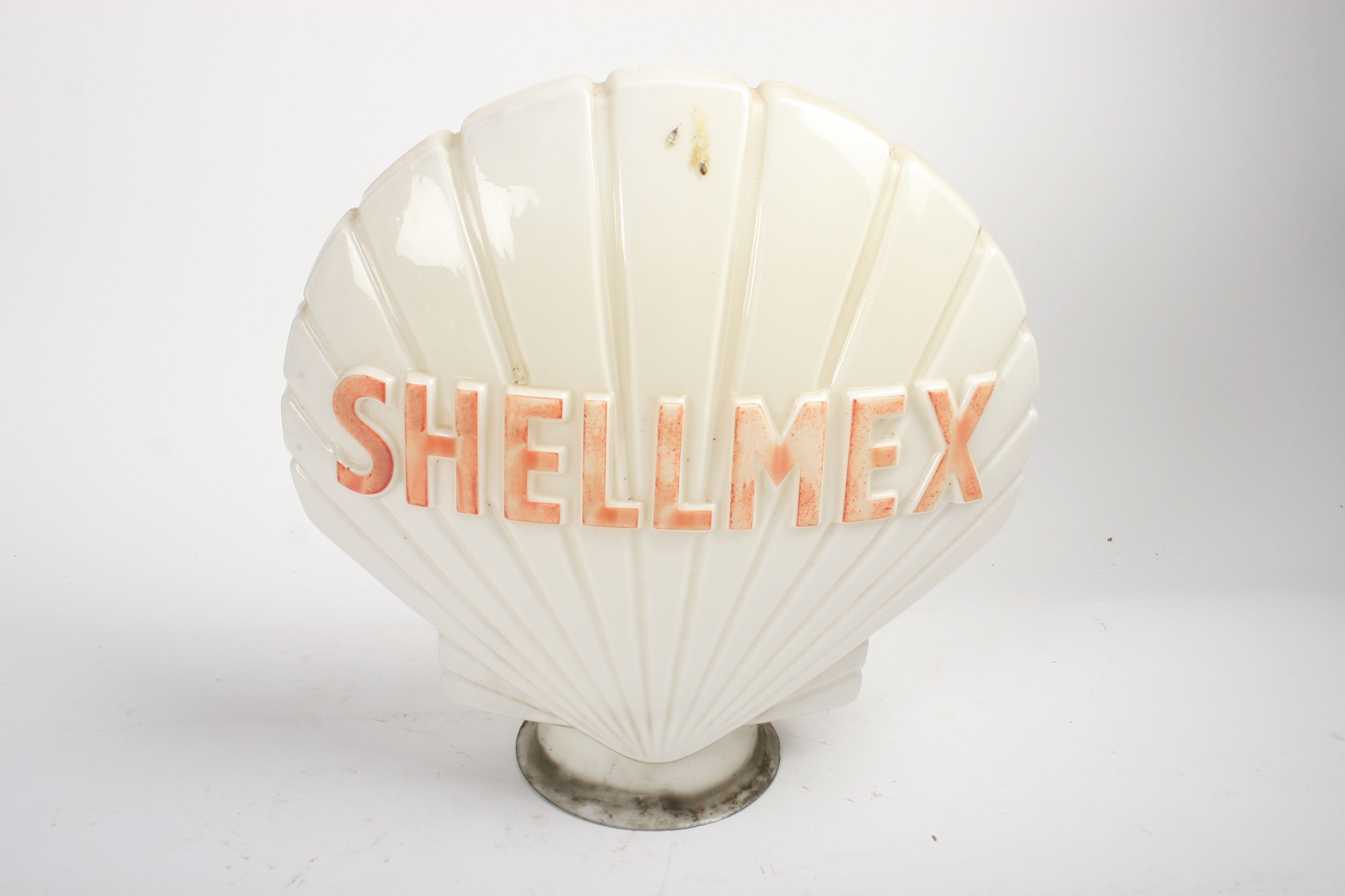 Bonhams Cars : A 'Shellmex' glass petrol pump globe,