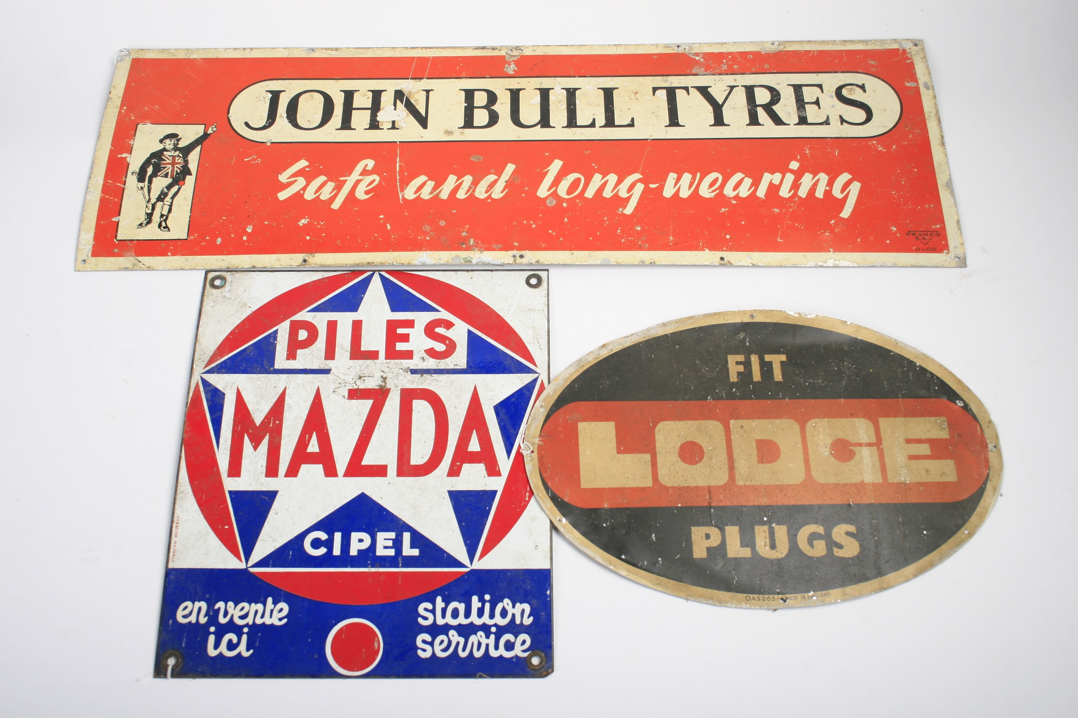 Bonhams Cars : Three advertising signs, ((3))