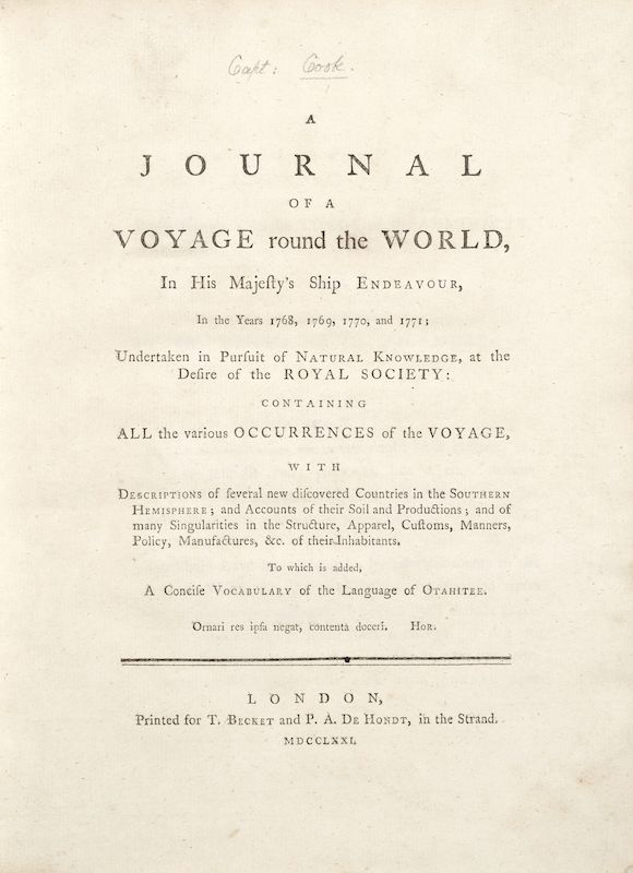Bonhams : COOK (JAMES) [MAGRA (JAMES)] A Journal of a Voyage Round the ...