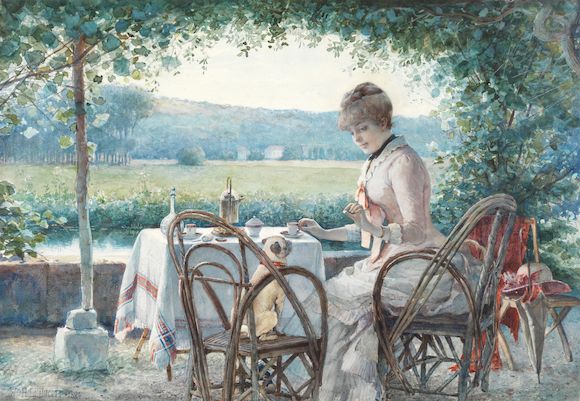 Bonhams : William Henry Lippincott (American, 1849-1920) One lump or two?