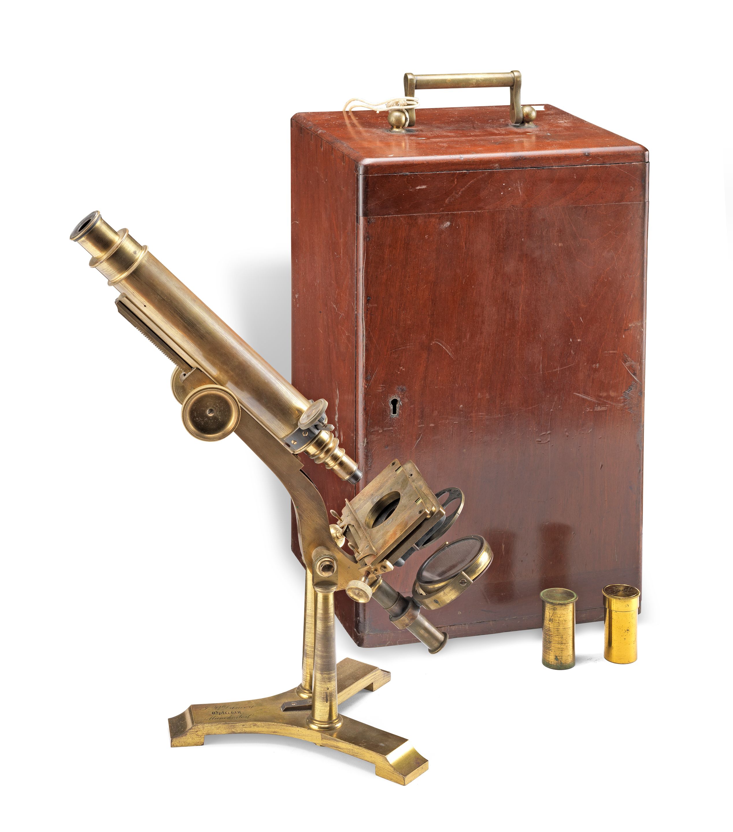 Bonhams : A J.B Dancer Brass Compound Monocular Microscope, English ...
