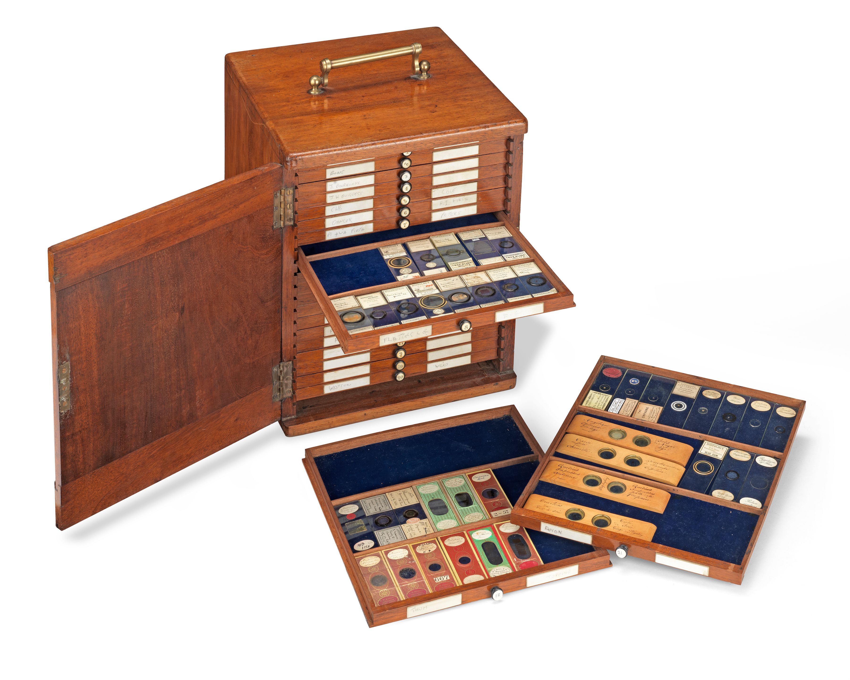 Bonhams : A Large Collection of Microscope Specimen Slides, English ...