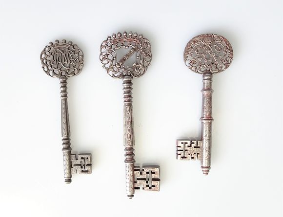 Bonhams : Three fine and rare keys 17th/18th century (3)