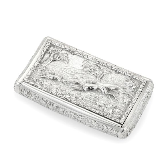 Bonhams : Hunting interest: A Victorian silver snuff box Isaac Jacobson ...