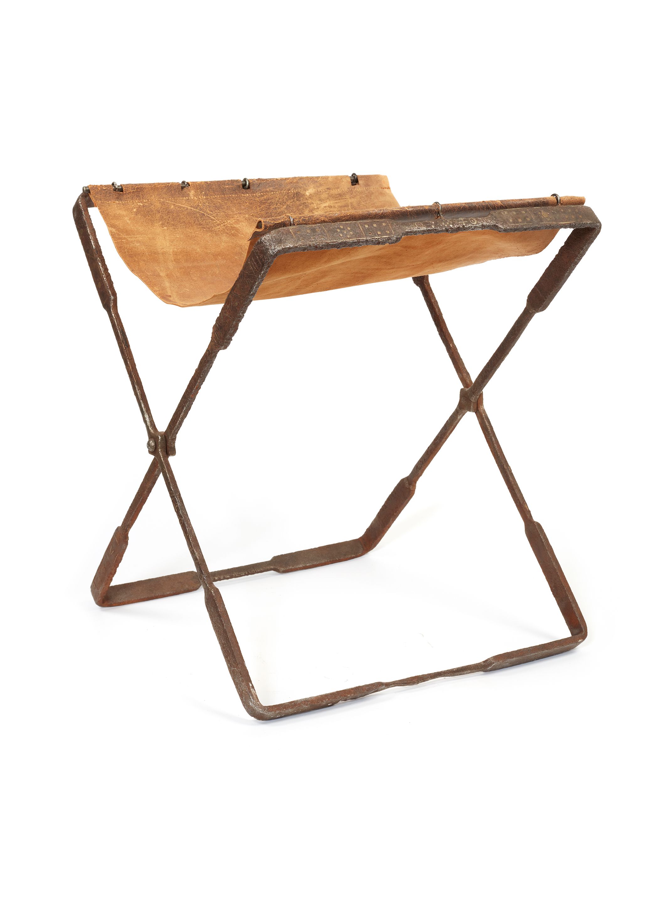 SIÈGE MILITAIRE PLIANT, SELLA CASTRENSIS, FER, ART ROMAIN, CIRCA IIE ...