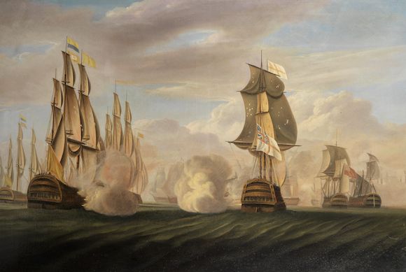 Bonhams : Attributed to Robert Cleveley (British, 1747-1809) The Battle ...