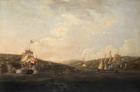 Bonhams : Thomas Elliott (British, fl.1790-c.1800) The Capture of the ...