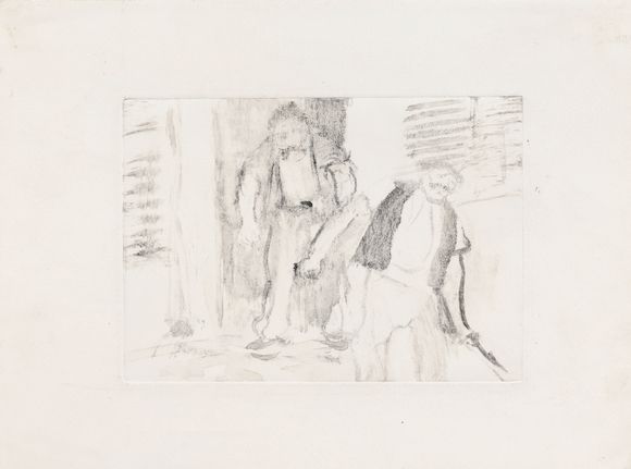 Bonhams : Edgar Degas (French, 1834-1917) Les Marlous Monotype, circa ...