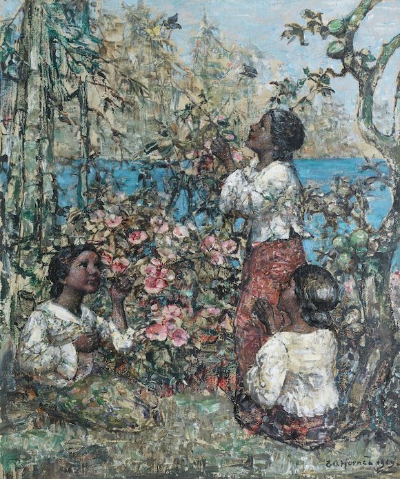 Bonhams : Edward Atkinson Hornel (British, 1864-1933) Burmese Girls 61 ...