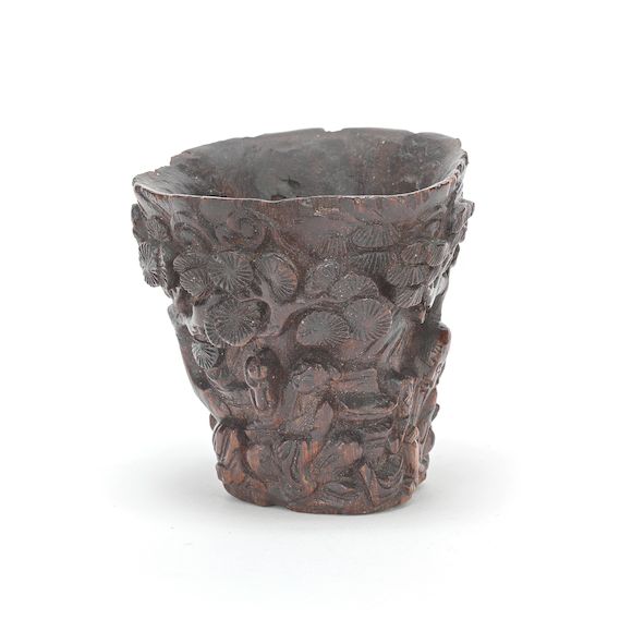 Bonhams : A CARVED CHEN XIANG MU LIBATION CUP Qing Dynasty