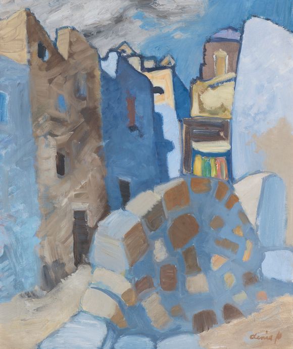 Bonhams : Denis Peploe RSA (British, 1914-1993) Street Scene 76 x 63.5 ...