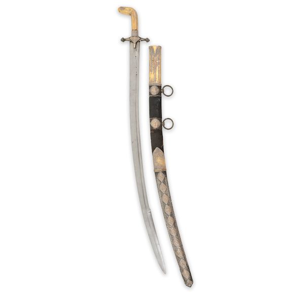 Bonhams : A gold-mounted steel sword (saif) Arabian Peninsula, circa 1920