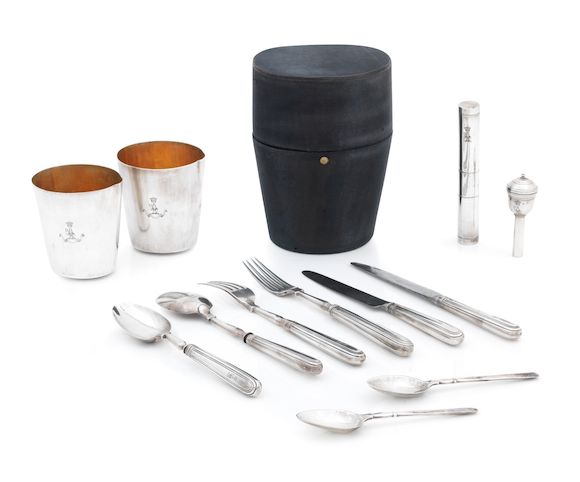 Bonhams : A Rare George IV silver travelling canteen By various ...