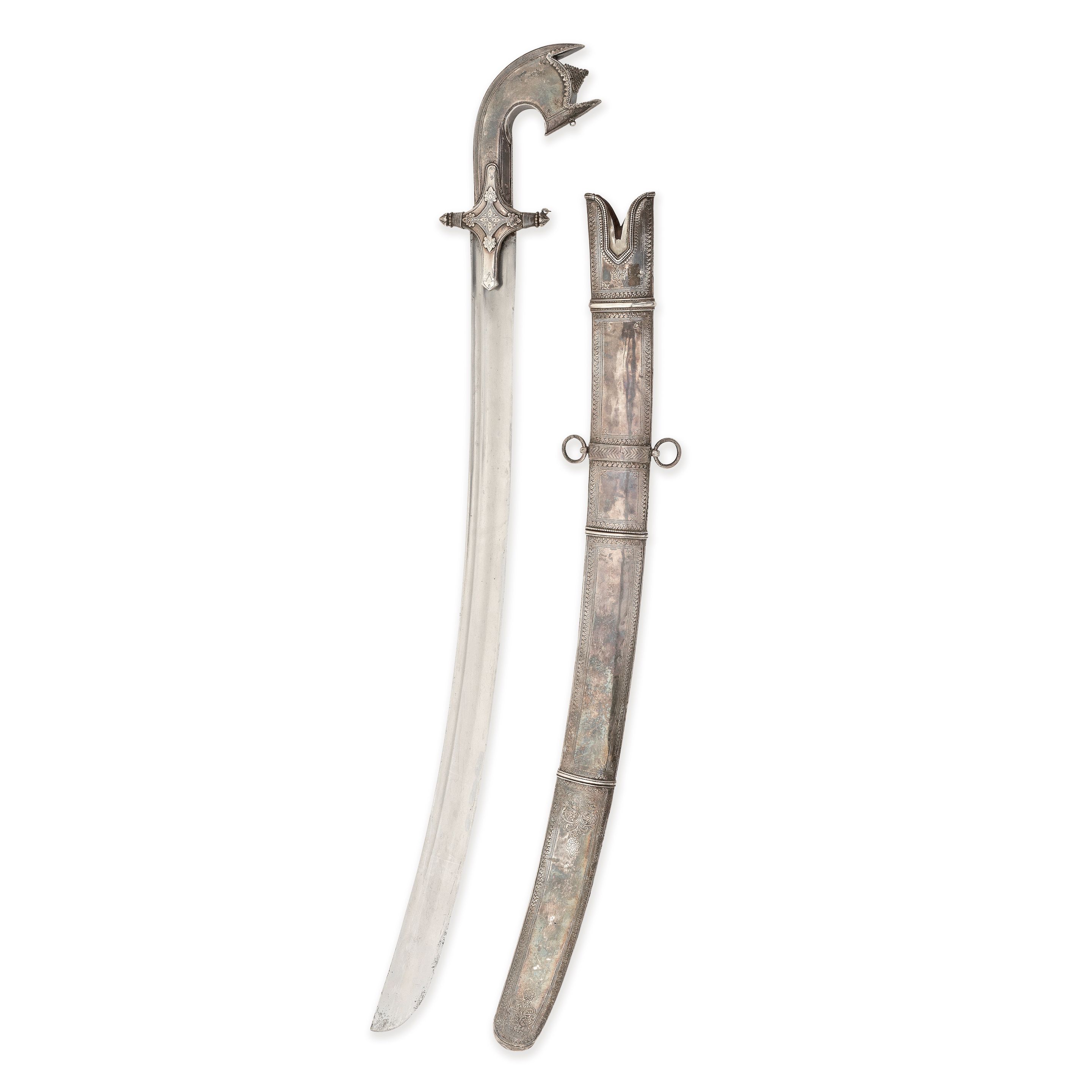 Bonhams : A silver-mounted steel sword (saif) probably Hyderbad for the ...
