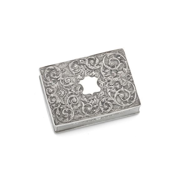Bonhams : A Victorian silver snuff box Edward Smith, Birmingham 1838