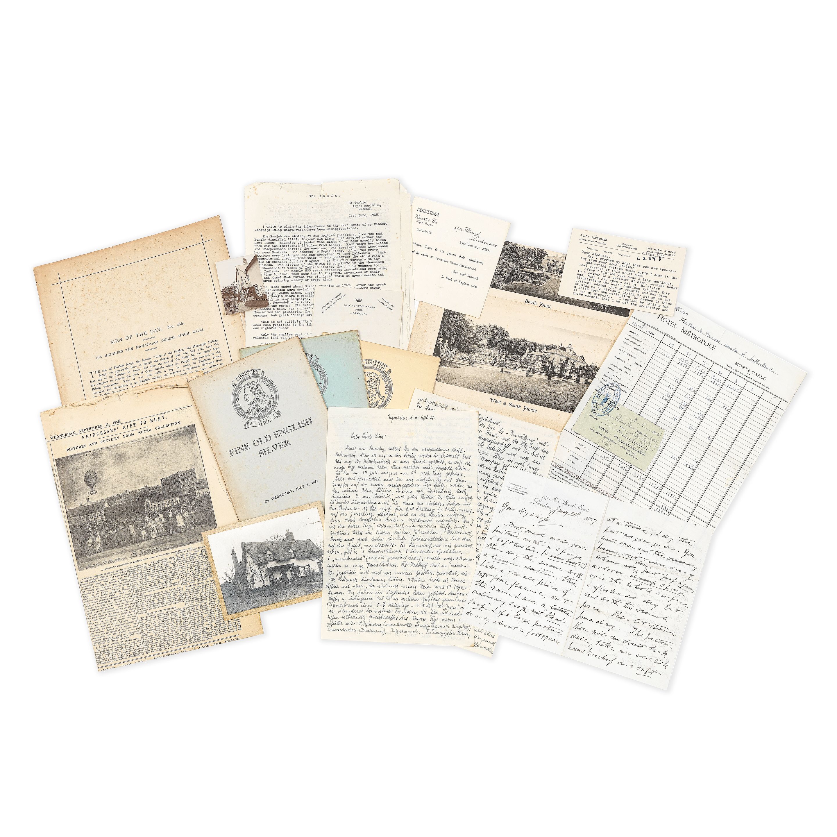 Bonhams : A collection of letters, photographs and other documents ...
