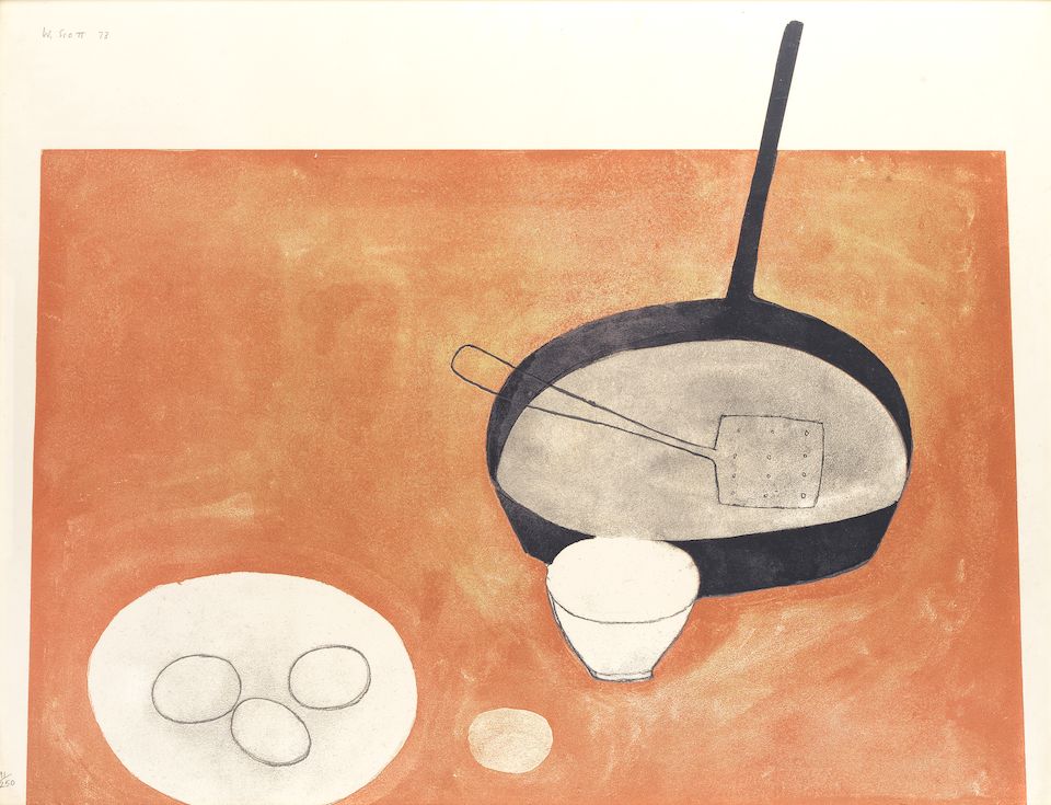William Scott R.A. (British, 1913-1989) Still Life with Frying Pan ...