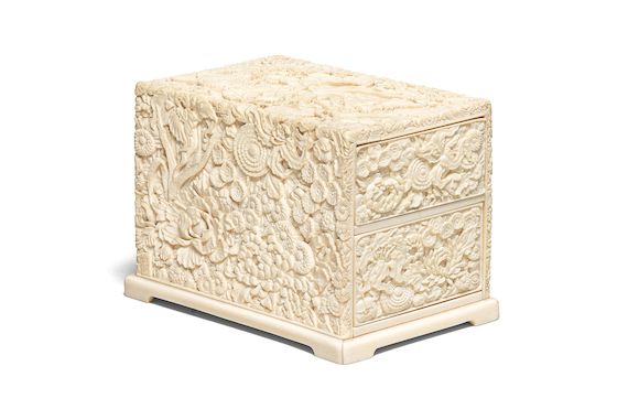 Bonhams : An ivory box with sliding drawers Meiji era (1868-1912), late ...