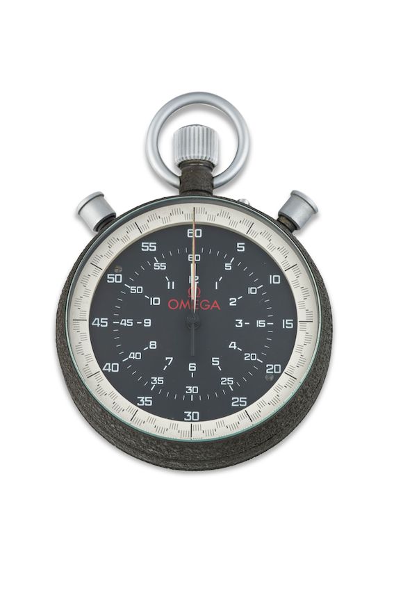Bonhams : OMEGA. STOP WATCH EN ACIER REMONTAGE MANUEL OMEGA. A ...