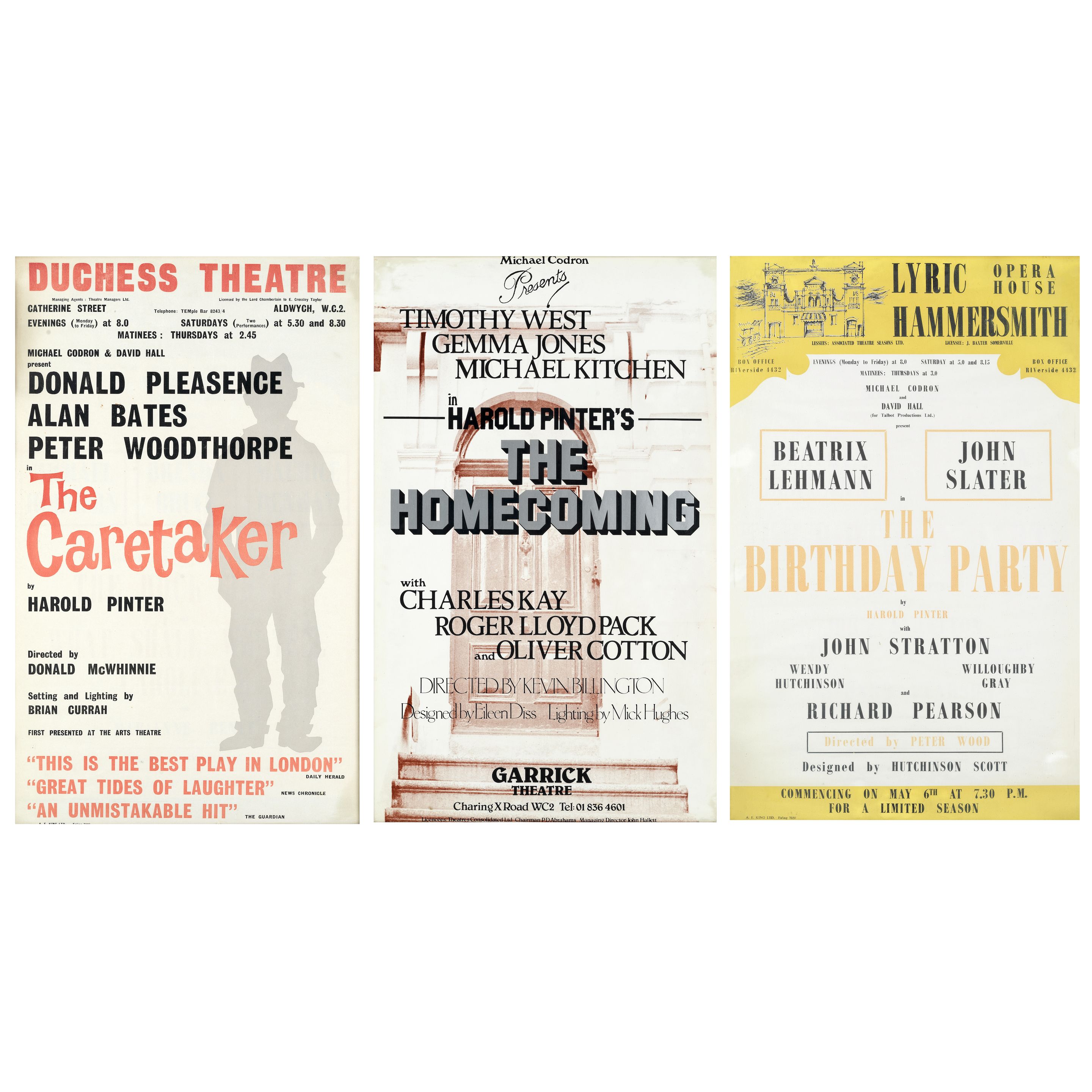 Bonhams : Harold Pinter / Simon Gray A Group of Theatre Posters for ...
